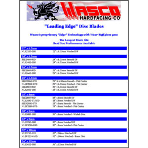 LEADING EDGE DISC BLADES – Wasco Hardfacing Co