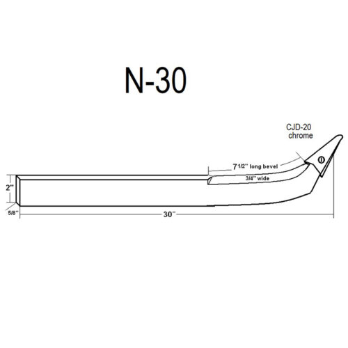 30″ Shank With A CJD-20 Chrome Point – Wasco Hardfacing Co
