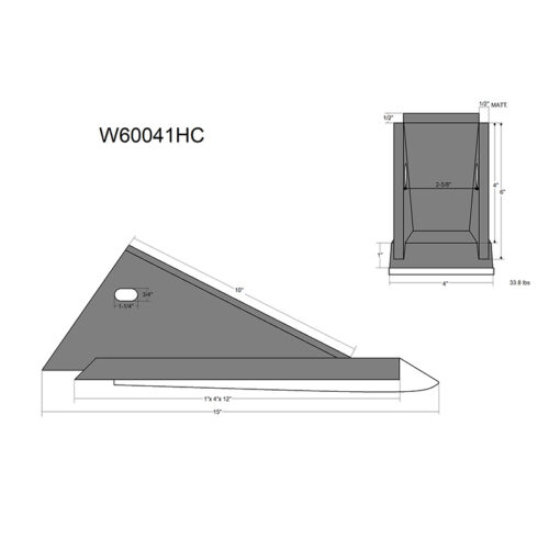 Wilcox Heavy Chrome Ripper Point For (2-1/2″) Shank – Wasco Hardfacing Co