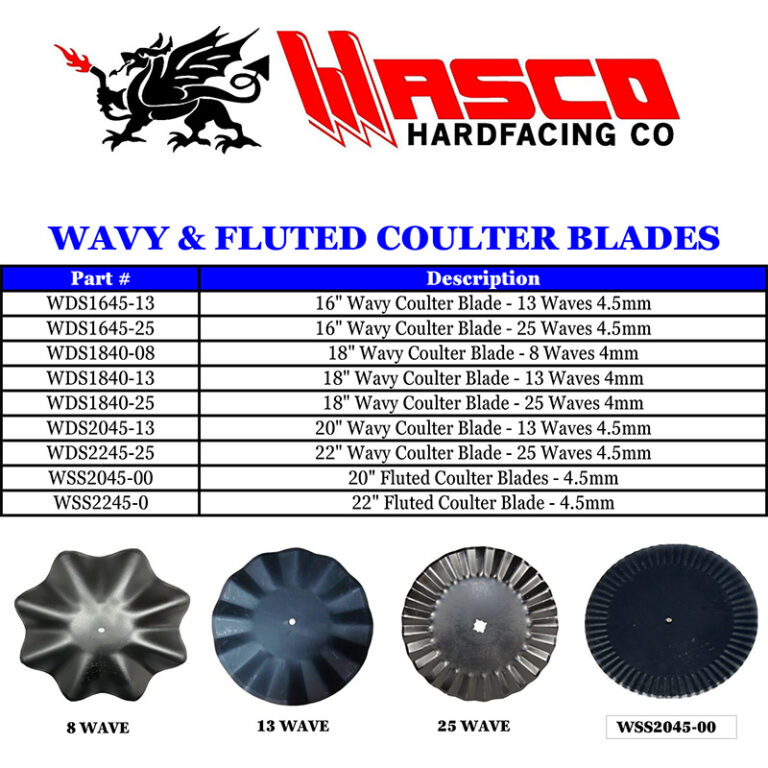 Wavy Coulter Blades – Wasco Hardfacing Co